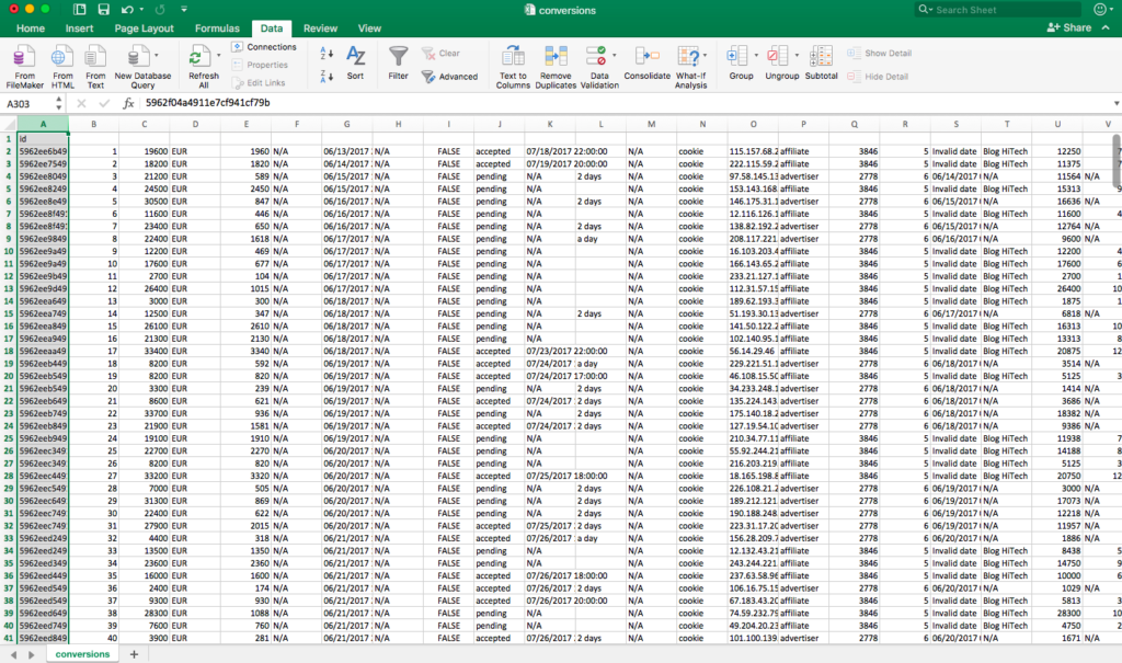 Batch File Validation (.CSV) - Affilae